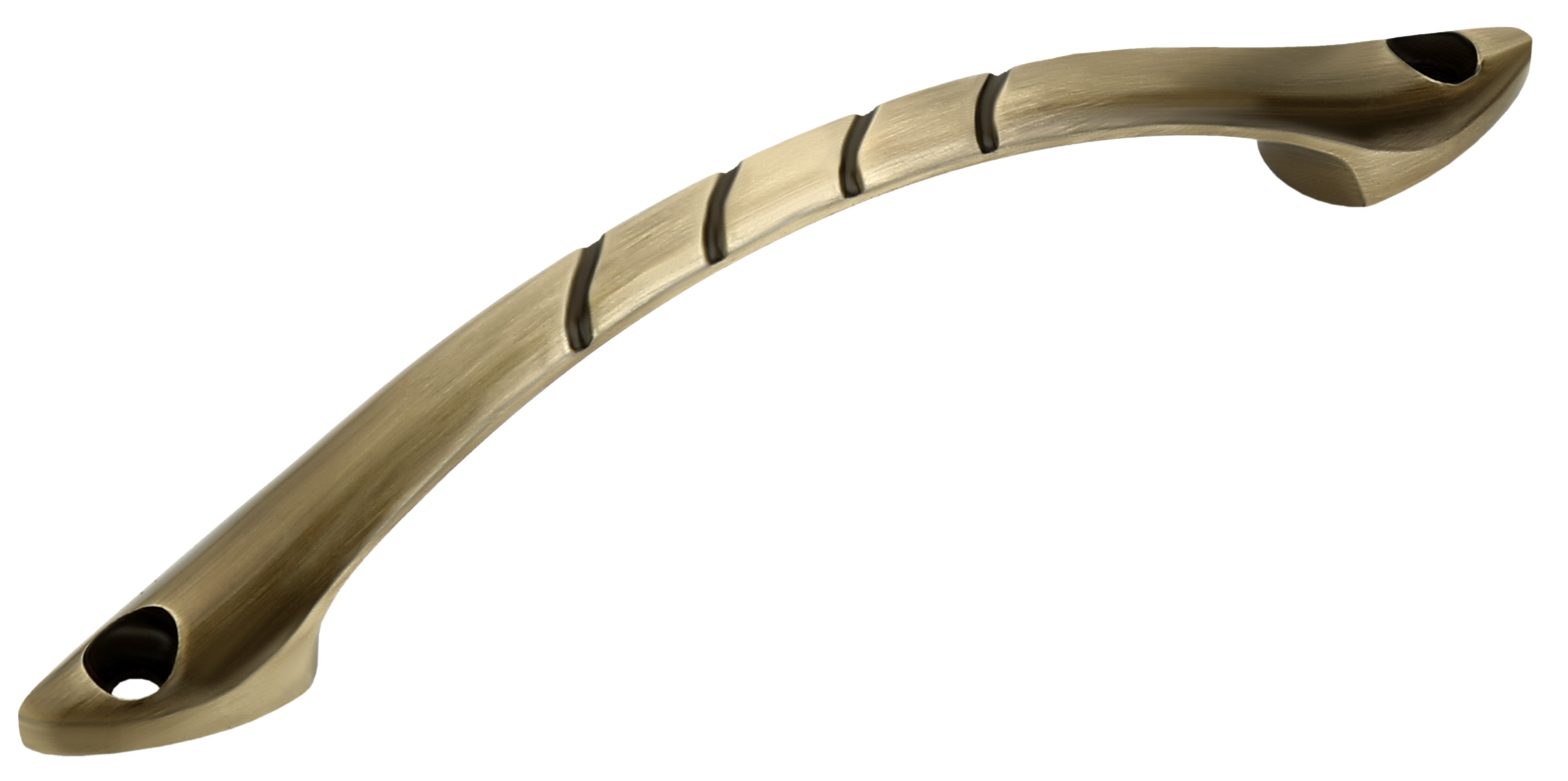 Layers Hardware™ Wagonr Cabinet Handle Zinc Brass Antique (Front Screw