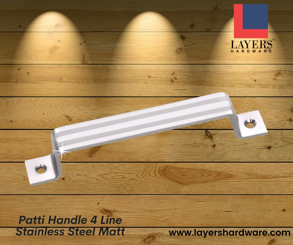 Layers Hardware™ Patti Handle 4 Line Stainless Steel Matt