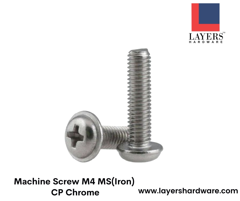 Layers Hardware™ Machine Screw M4 MS(Iron) CP Chrome