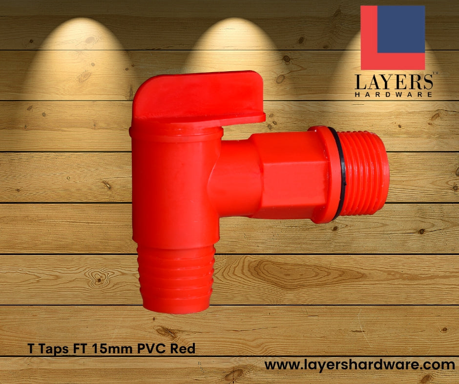 Layers Hardware™ T Taps FT 15mm PVC Red